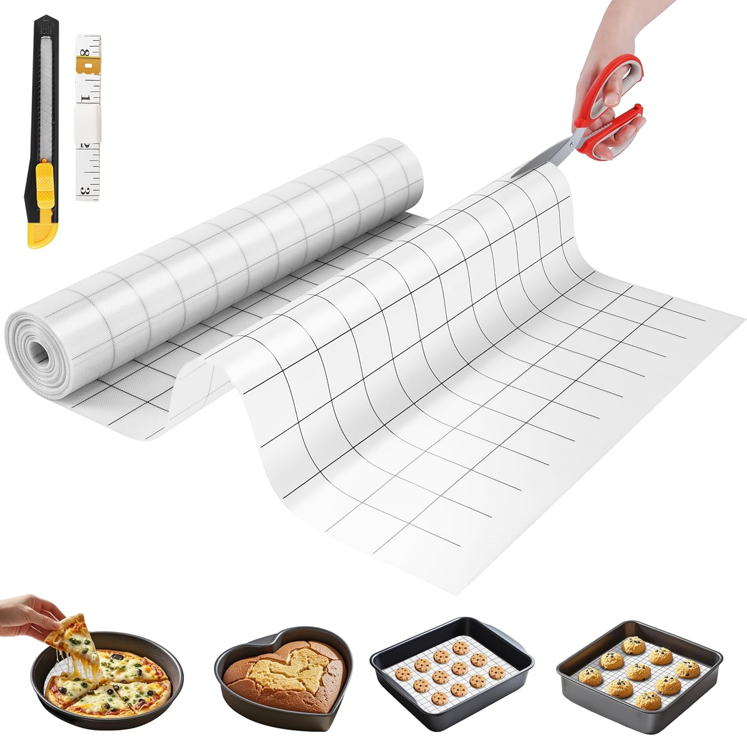 HYKE Silicone Ba Mat, 12 IN x 10 FT Free Cutting Ba Sheet,Non-Stick ...