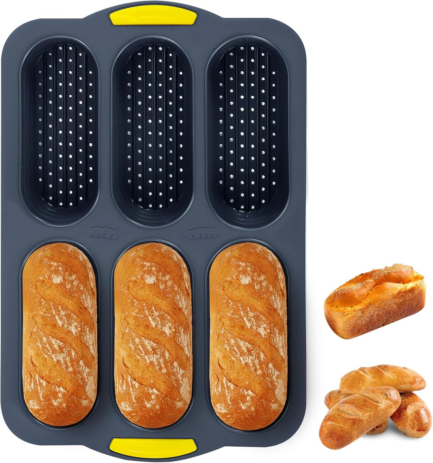 HYKE Silicone Baguette Bread Pan Non-stick & Heat-resnce Silicone Bread ...