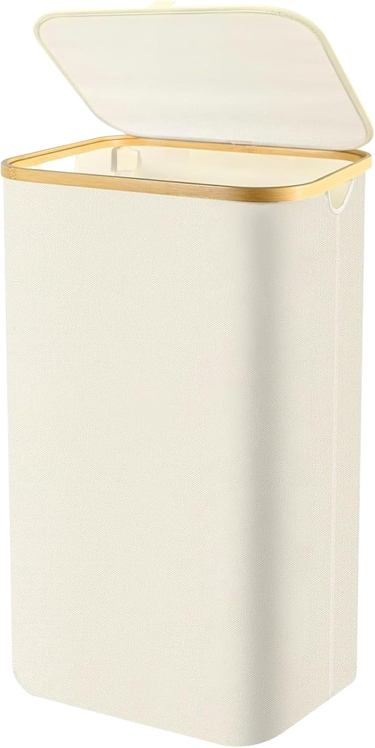 HYKE Slim Laundry Hamper with Lid - 60L Narrow Laundry Hamper with Lid ...
