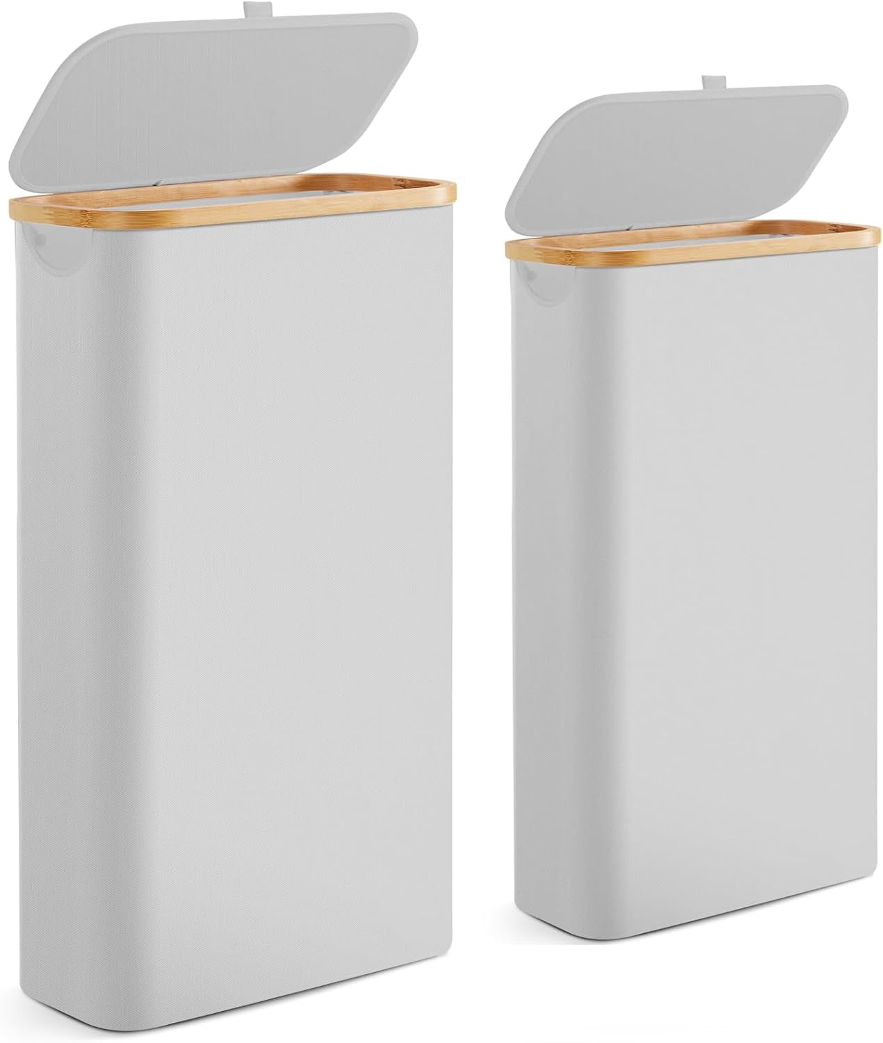 HYKE Slim Laundry Hamper with Lid by ona's magic, 63L Narrow Laundry ...