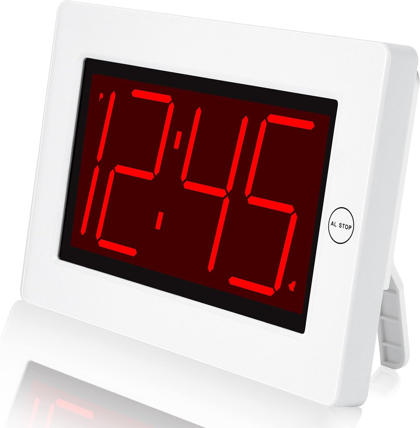 HYKE Small Wall Clock, Digital Alarm Clock, 8" Extra Large Display, 3 ...
