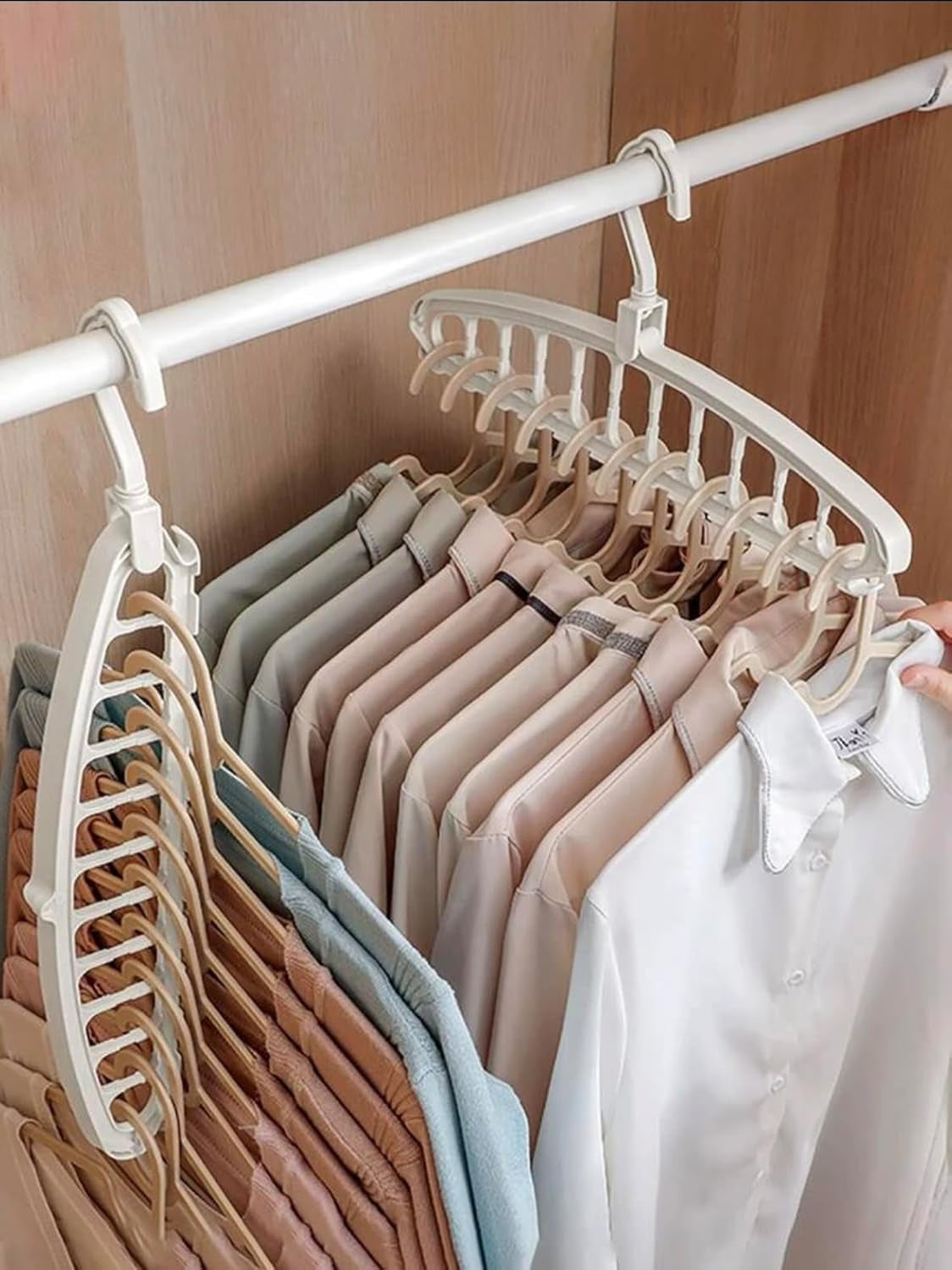 HYKE Space Saving Hangers for Closet Organizers and Storage, Heavy Duty ...