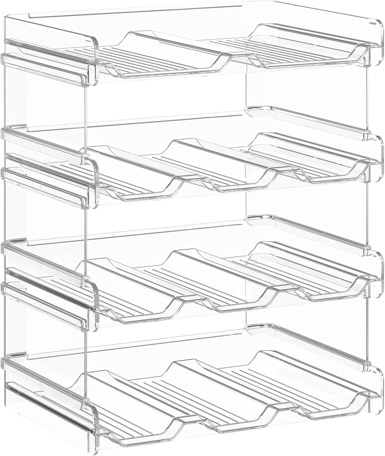 HYKE Stackable Water Bottle Organizer for Cabinet, Extra Large Water ...