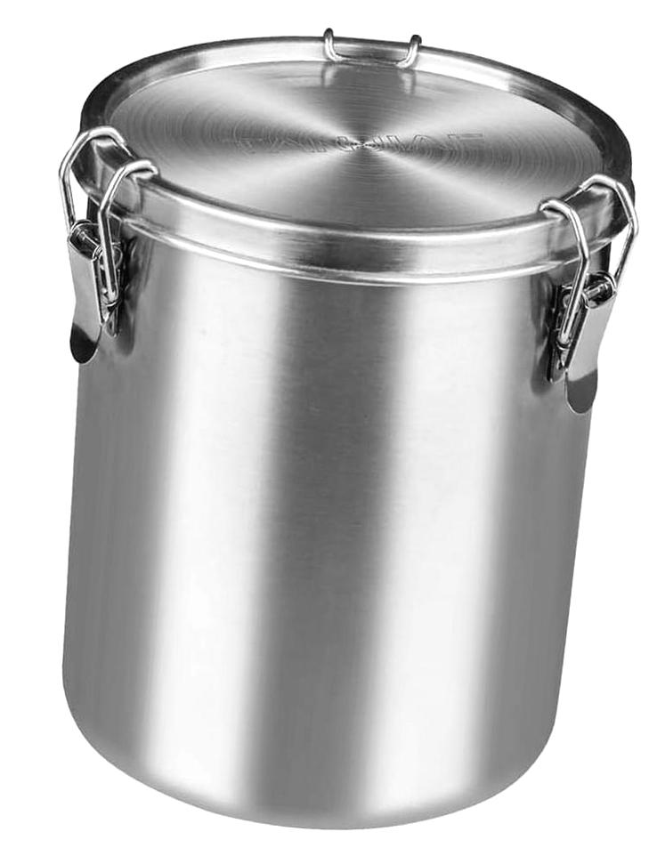 HYKE Stainless Steel Coffee Canister | 100% Airtight Metal Food Storage ...