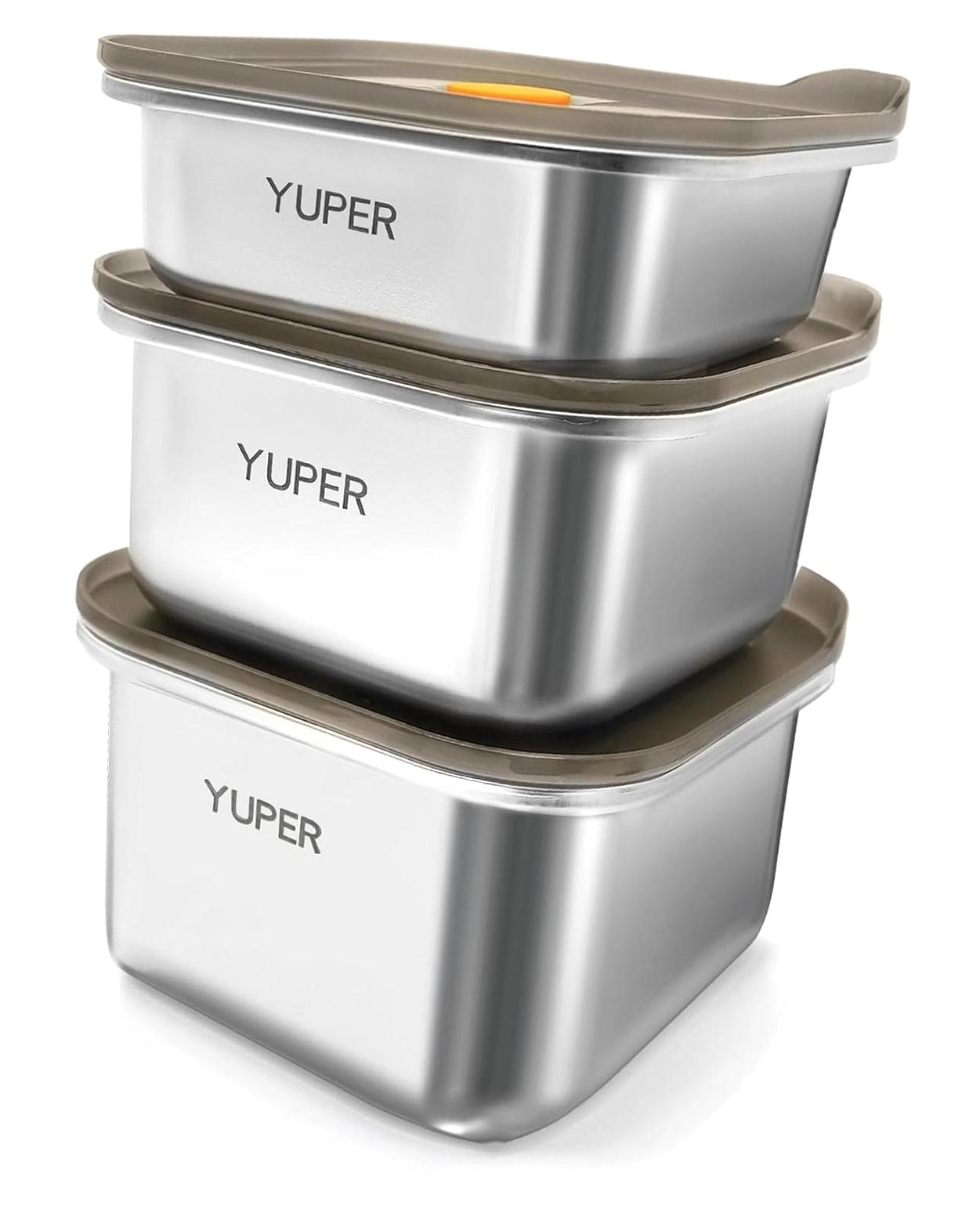 HYKE Stainless Steel Food Containers, Meal Prep Container, Bacon Cheese ...