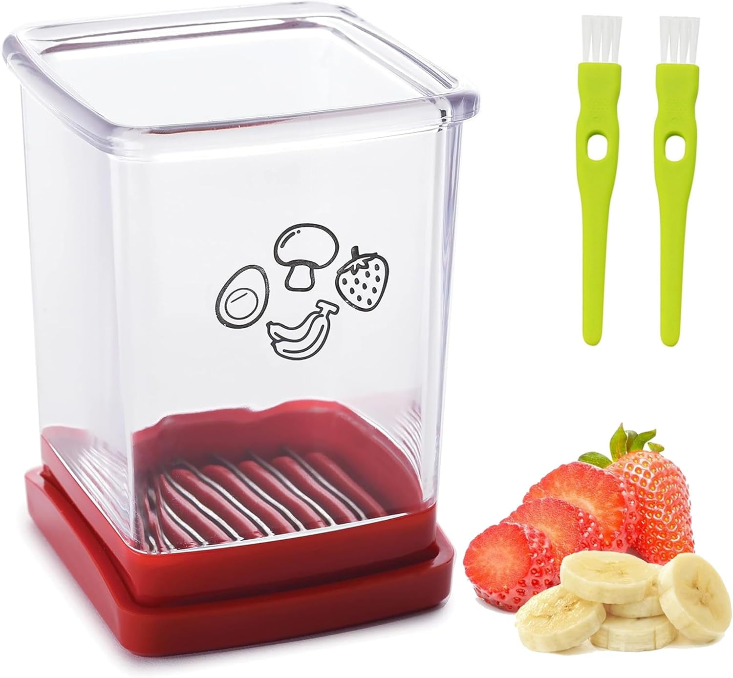 HYKE Stainless Steel Strawberry & Vegetable Slicer with Push Plate ...