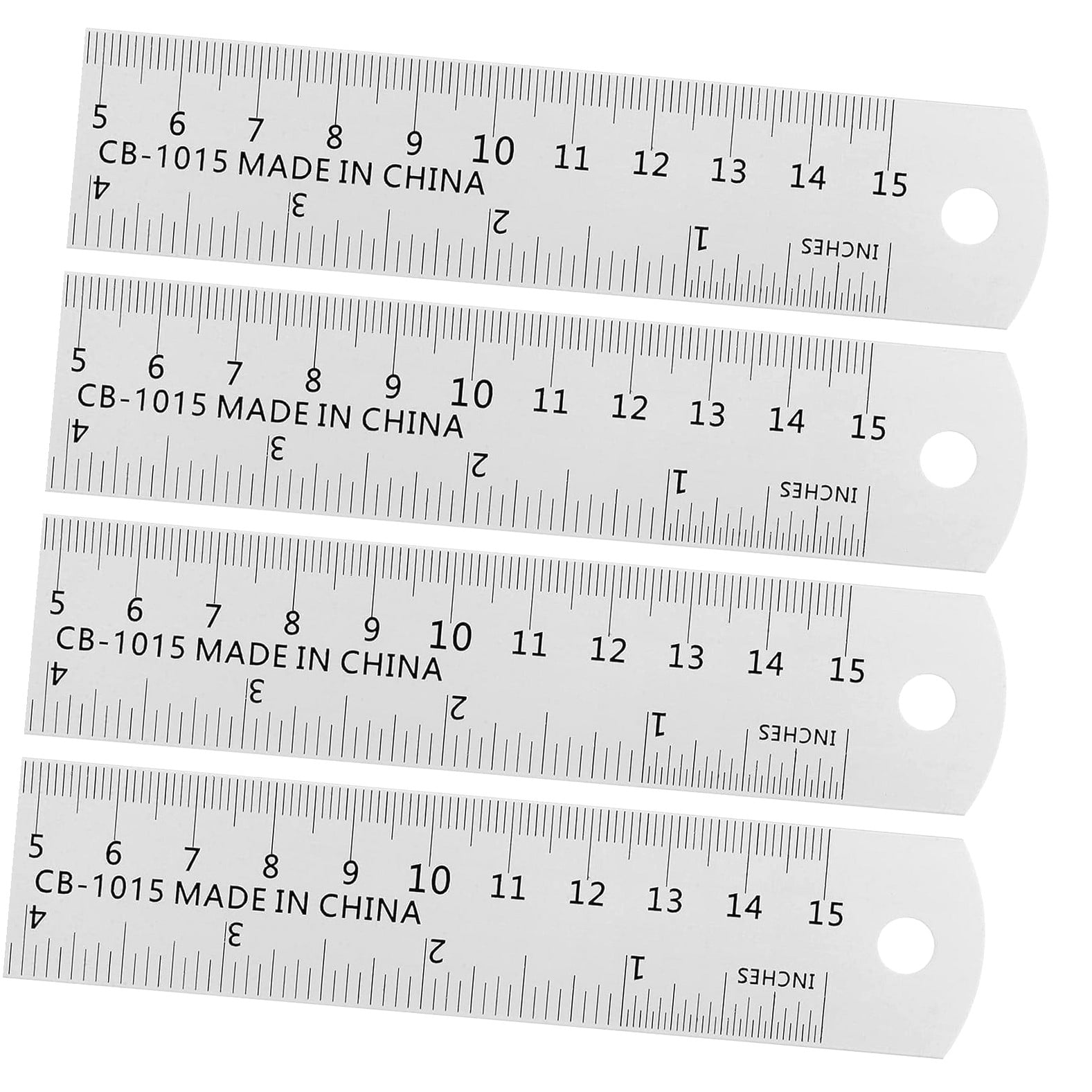 HYKE Steel Ruler 6 Inch 15cm Metric English Ruler with Table Small ...