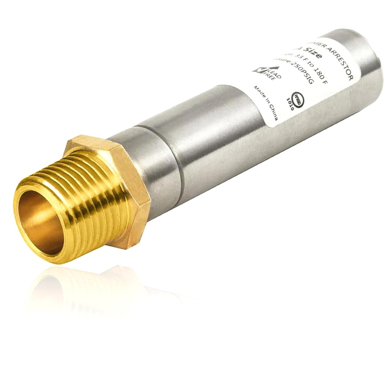 HYKE Steel Straight Water Arrestor, 1/2-Inch MIP Connection, Laundry ...