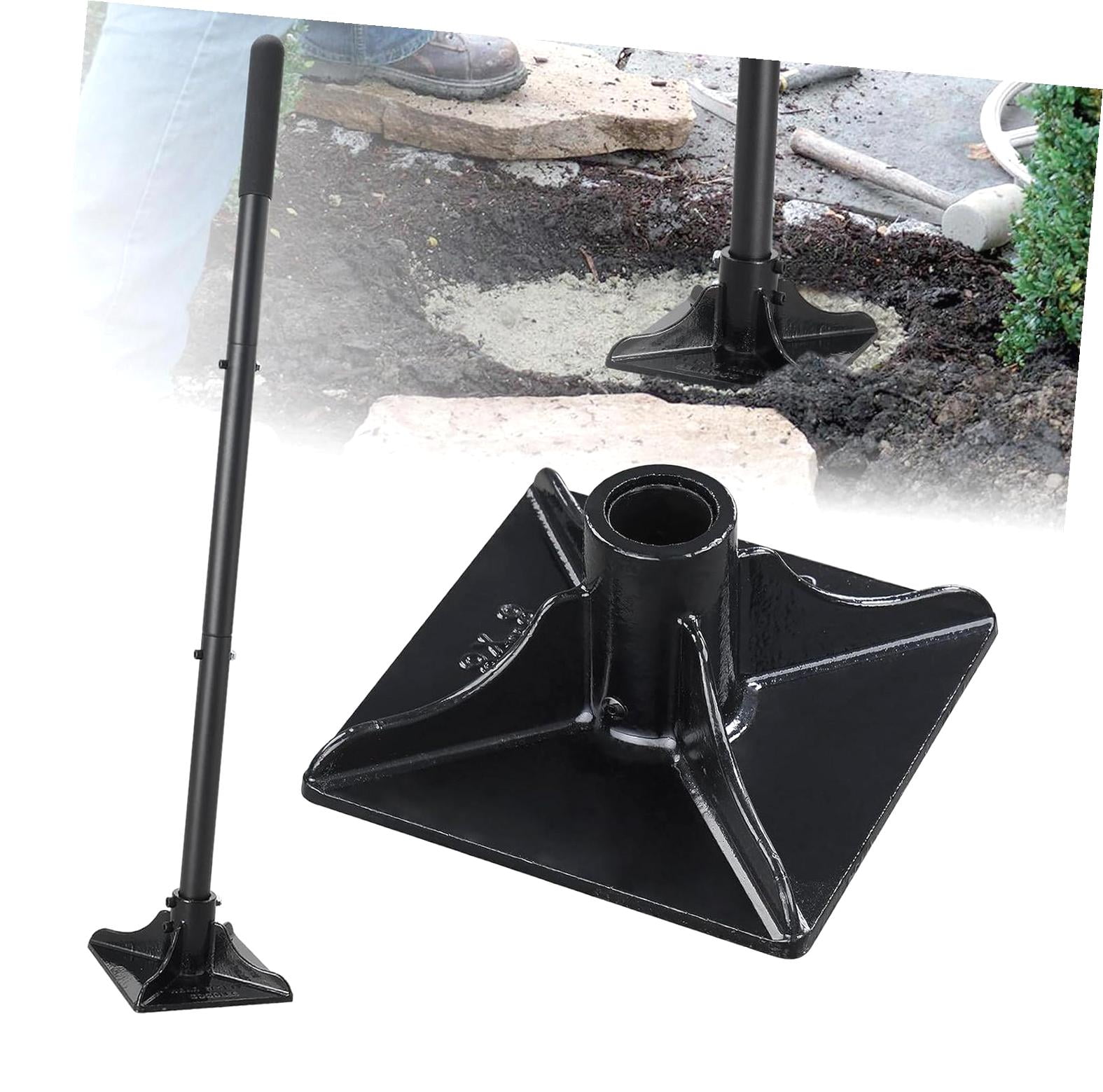 HYKE Steel Tamper Tool, Garden Ground Steel Tamper Kit with Long Handle ...