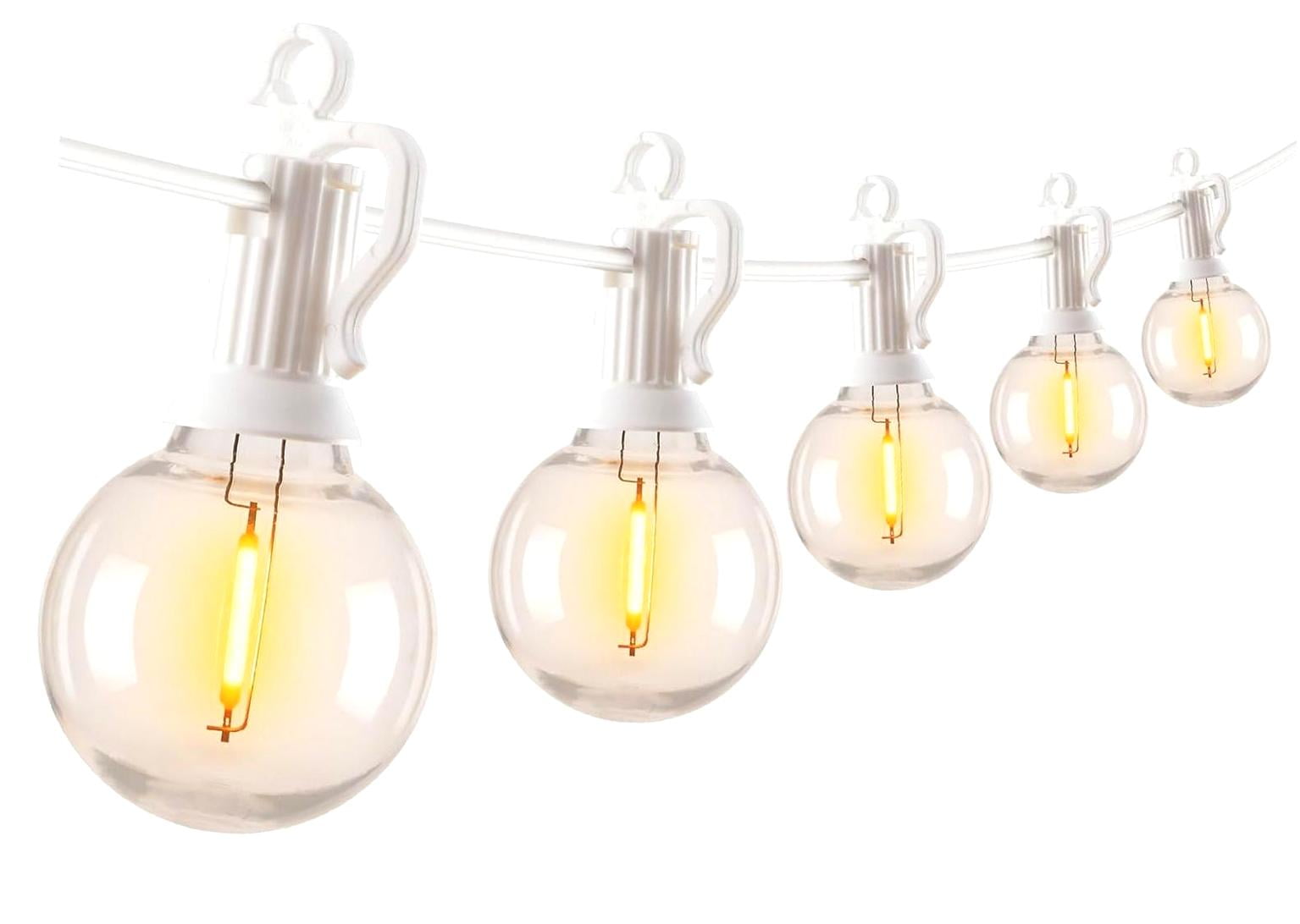 HYKE String Lights - 50 Ft Linkable Commercial Lighting with 25 G40 ...