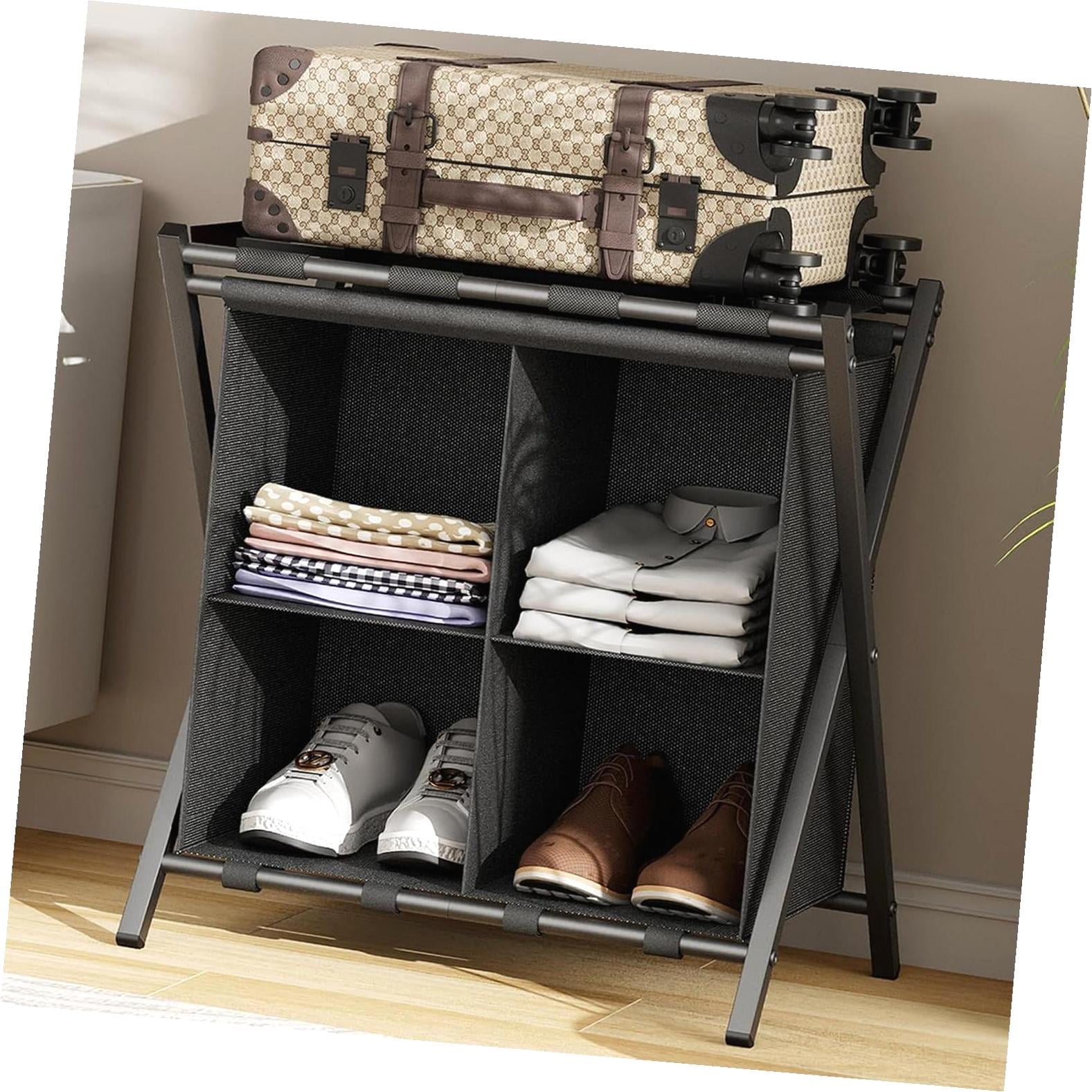 HYKE Suitcase Stand for Visitor Accommodations, Collapsible Bag Holder ...