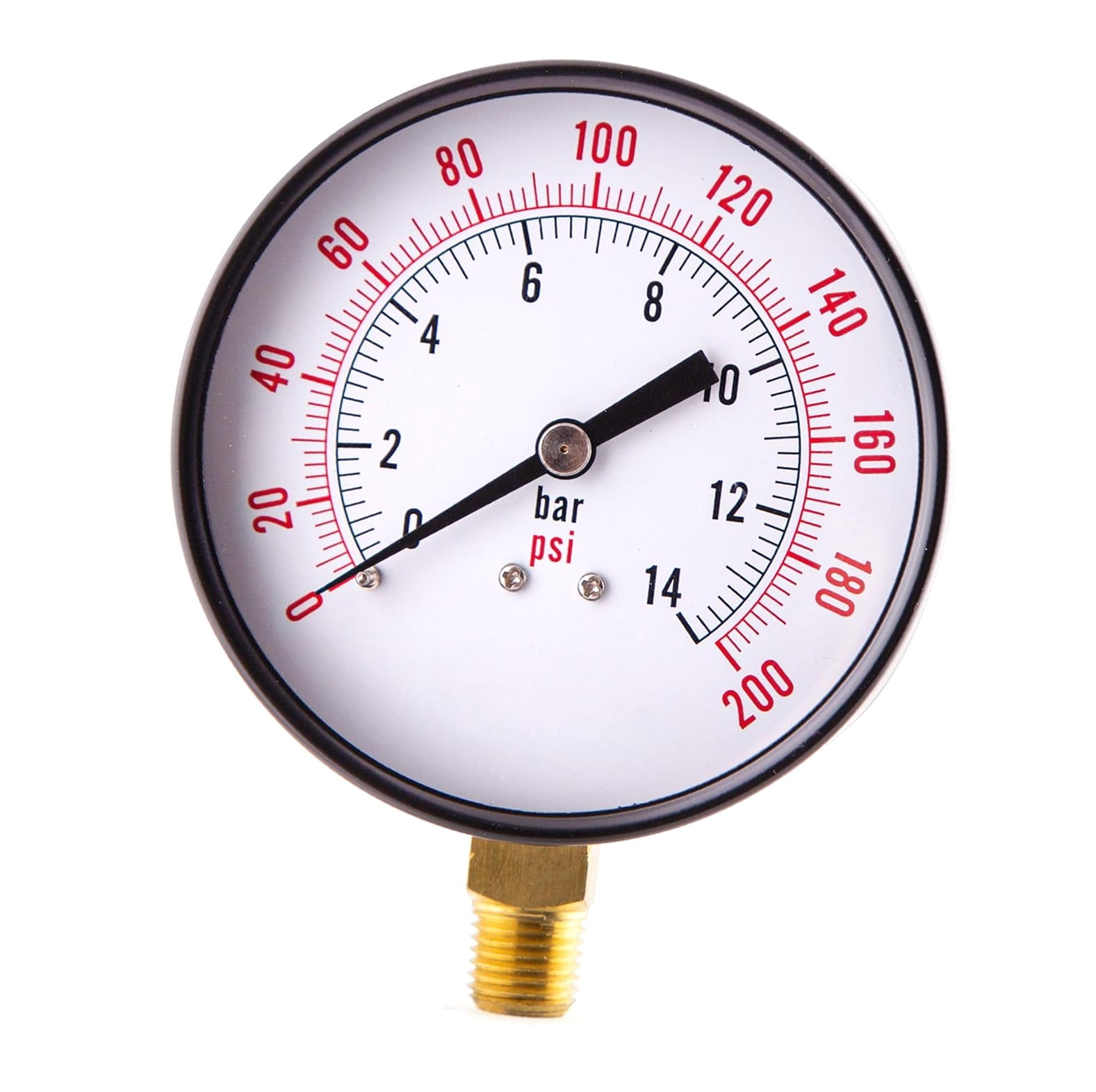 HYKE Supply 3.5" Inch Utility Dry Water Pressure Gauge, for Swimming ...