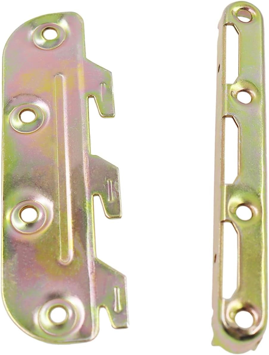 HYKE Surface Mounted Bed Rail Brackets, 130mm/5.12''Bed Frame Fasteners ...