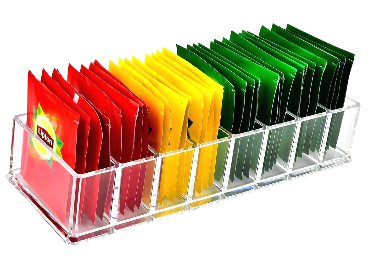 HYKE Tea Bag Organizer Holder for Kitchen Pantry Cabinet, Countertop ...