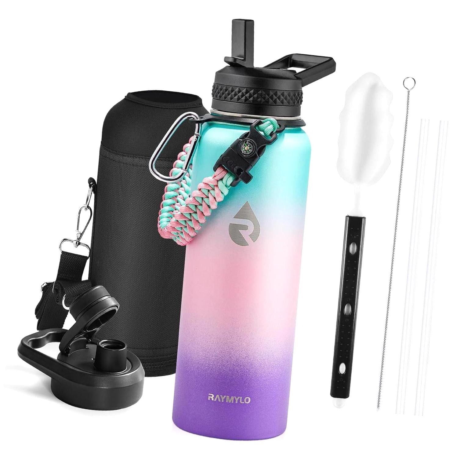 HYKE Thermal Water Bottle 40 oz, Triple-Layered Vacuum Stainless Steel ...