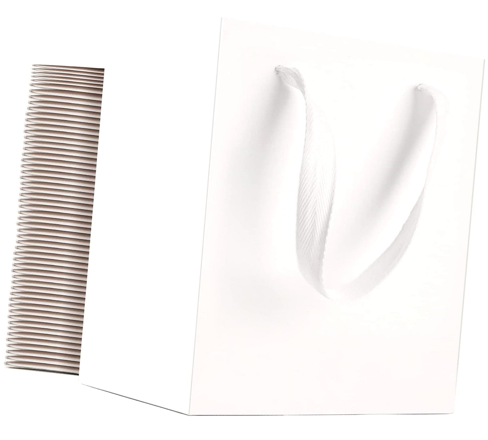 HYKE Tiny Wrap Bags, 50 Pack 4x2.75x4.5 inches White Paper Bags with ...