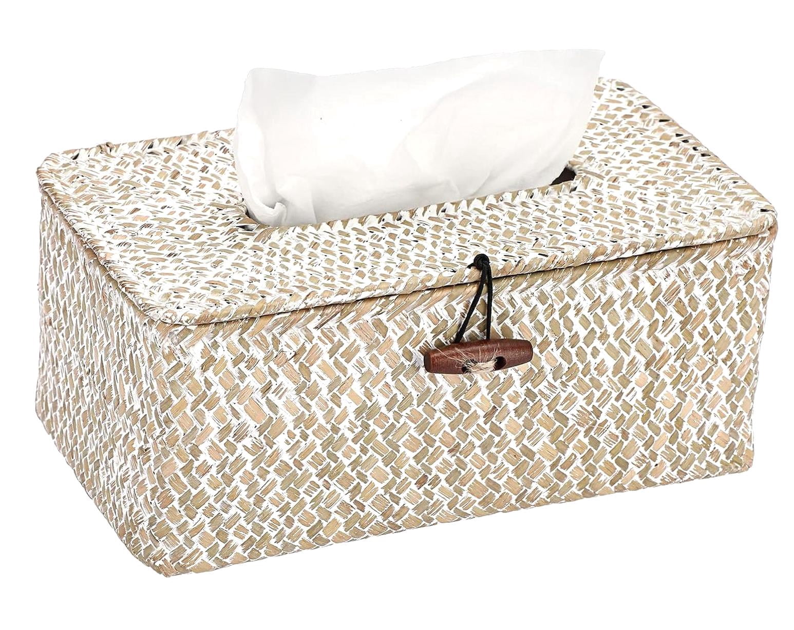 HYKE Tissue Box Cover-Large Rectangle Tissue Box Seagrass Tissue Box ...