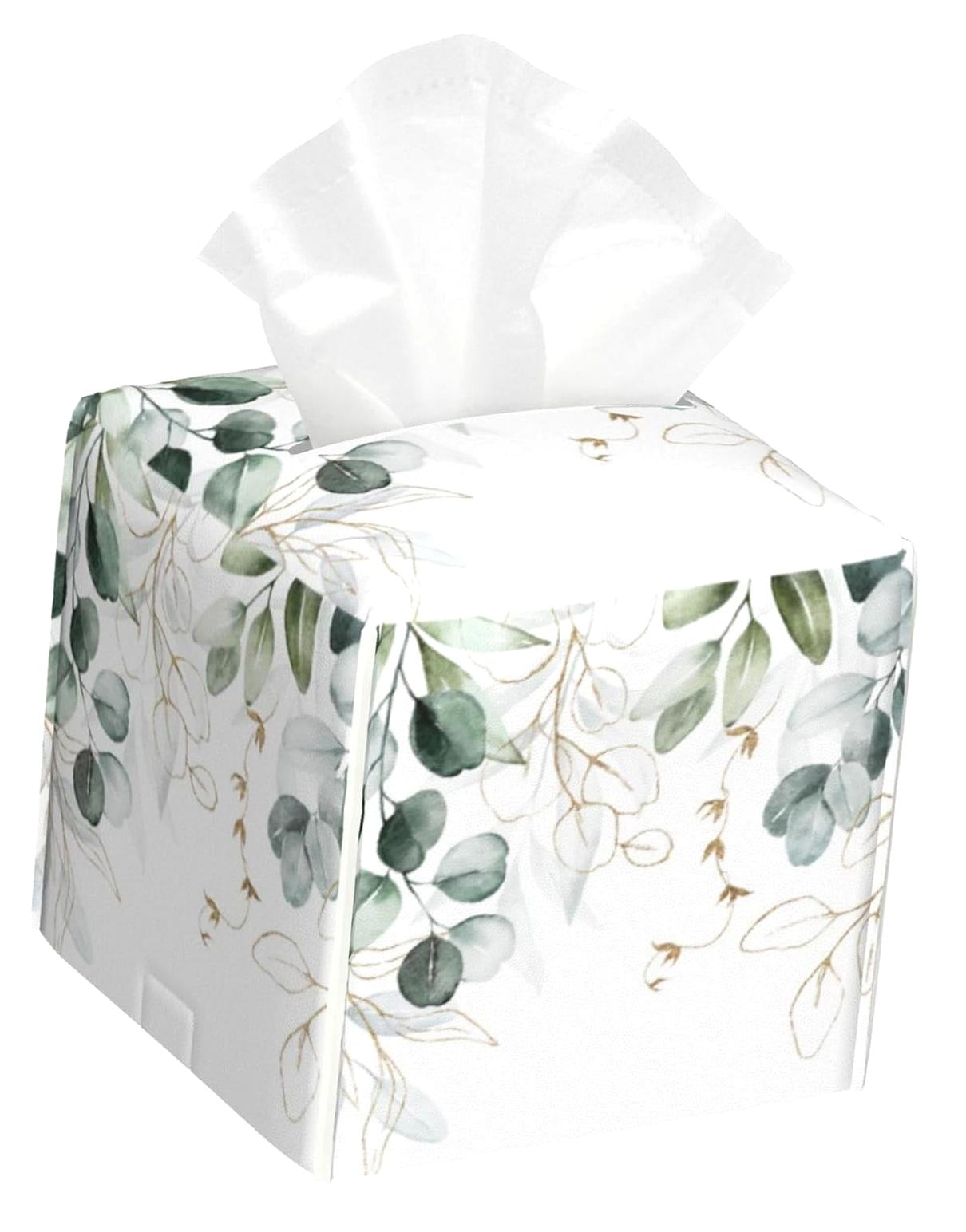 HYKE Tissue Box Cover Square,Vintage Floral and Blue Bird Tissue Box ...