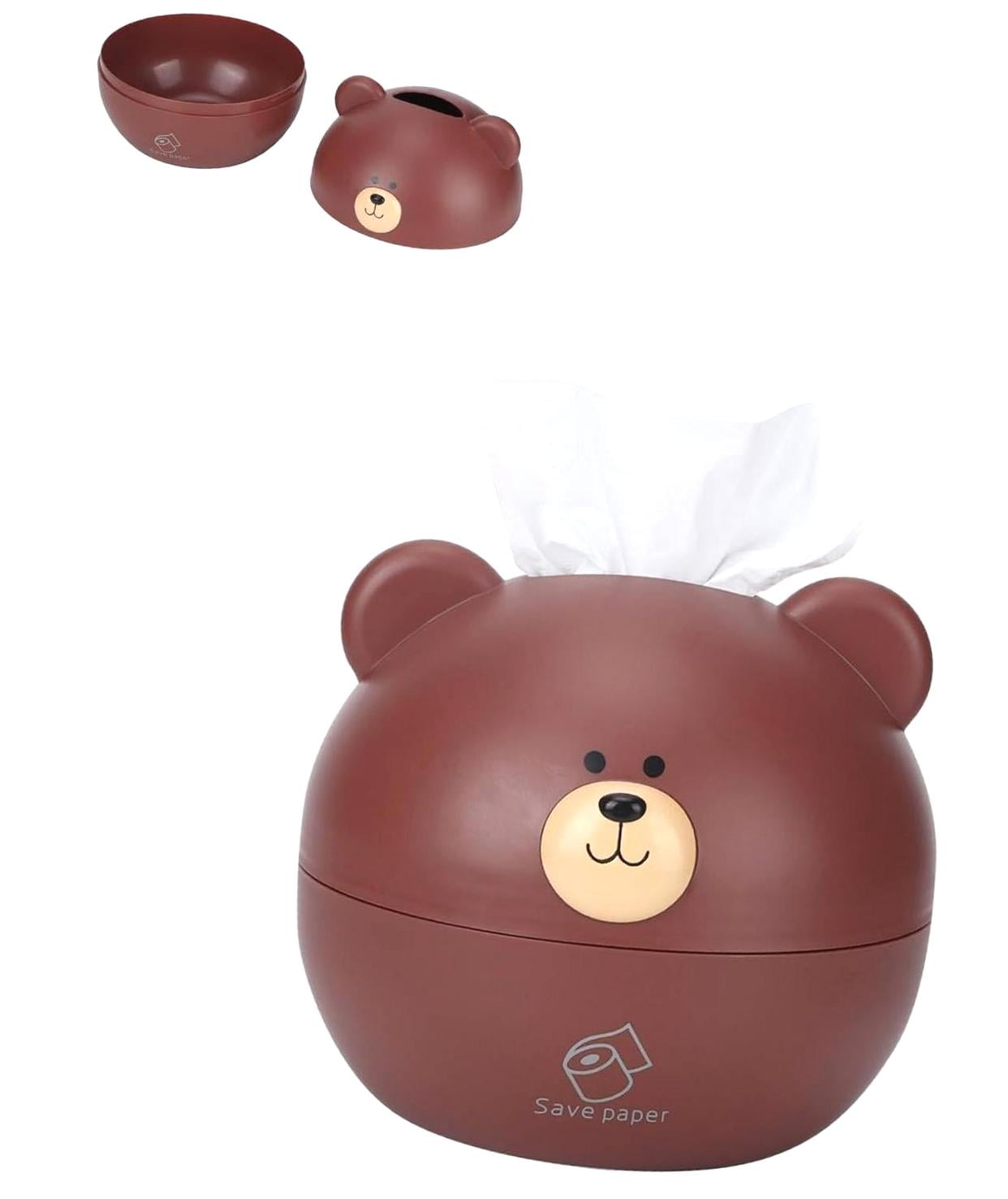 HYKE Tissue Case, Round Tissue Box Cover Cute Tissue Holder Head Shape ...