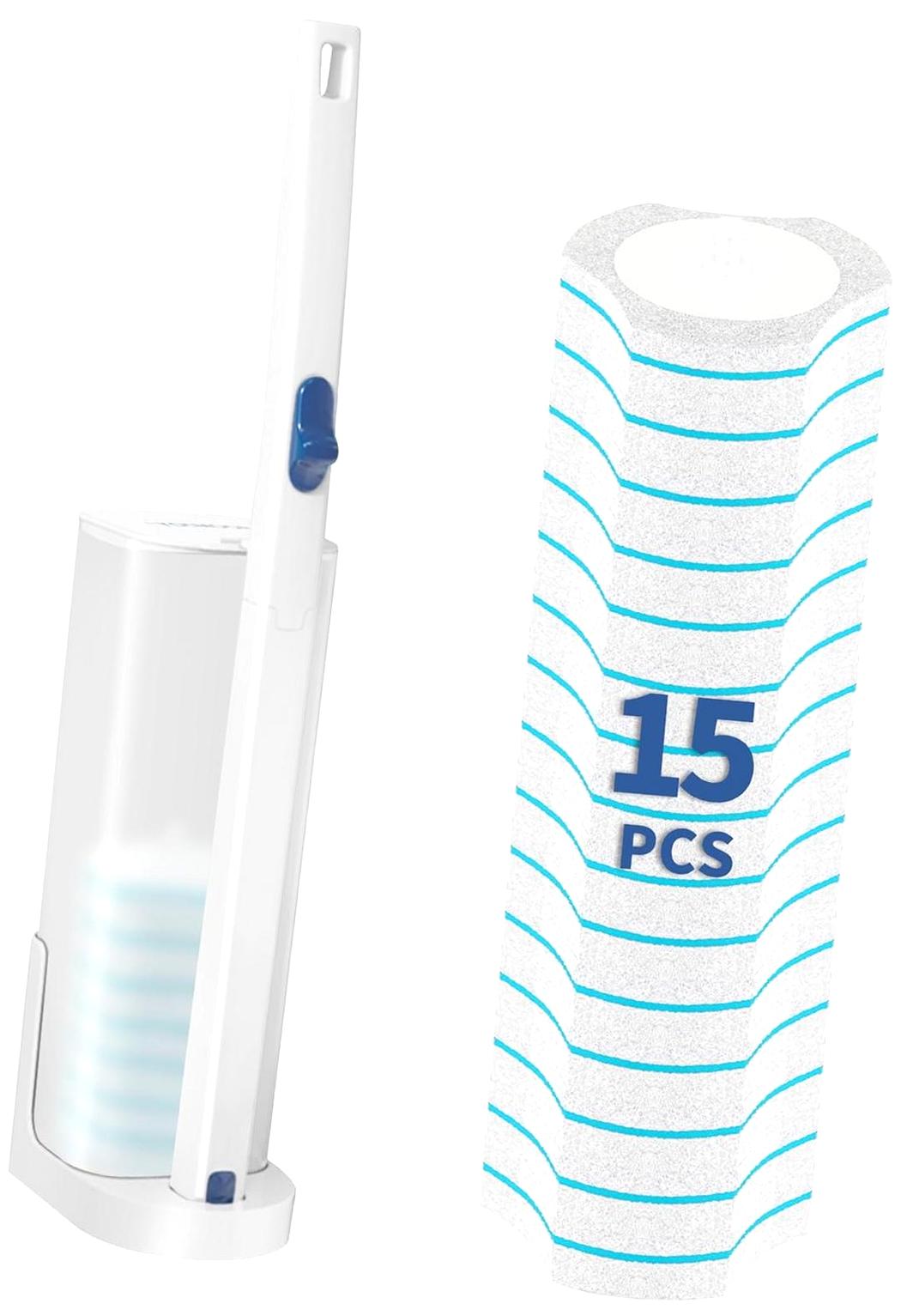 HYKE Toilet Cleaning Kit with 15 Refills, Includes Toilet Bowl Cleaner ...
