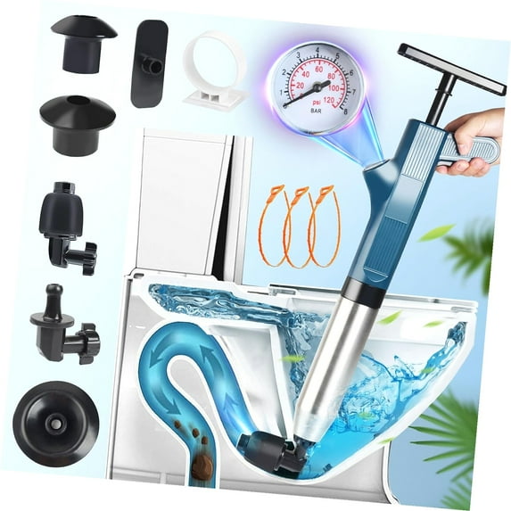 HYKE Toilet Plunger Set, Drain Clog Remover Pressure Air Drain Blaster ...