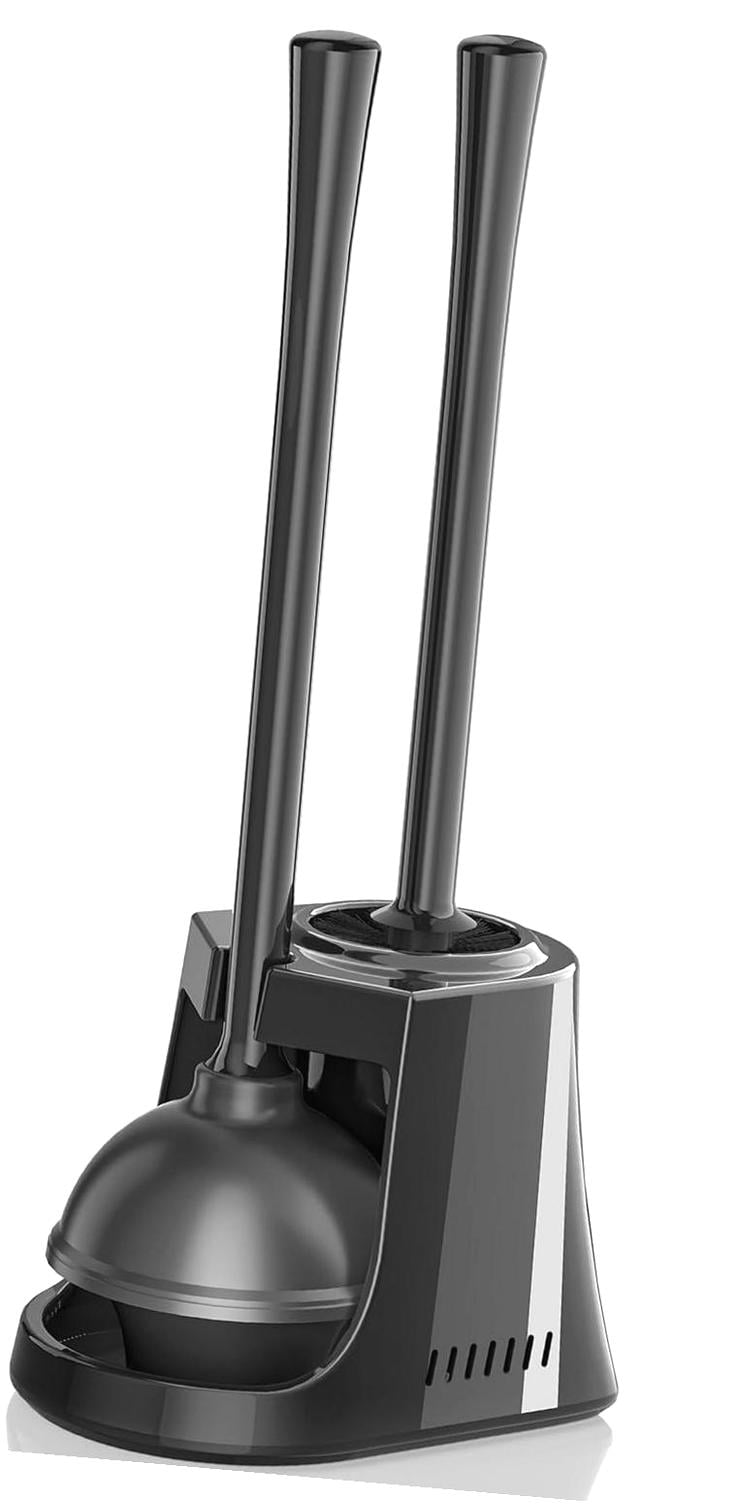 HYKE Toilet Plunger and Set with Holder, Toilet Bowl Plunger and Combo ...