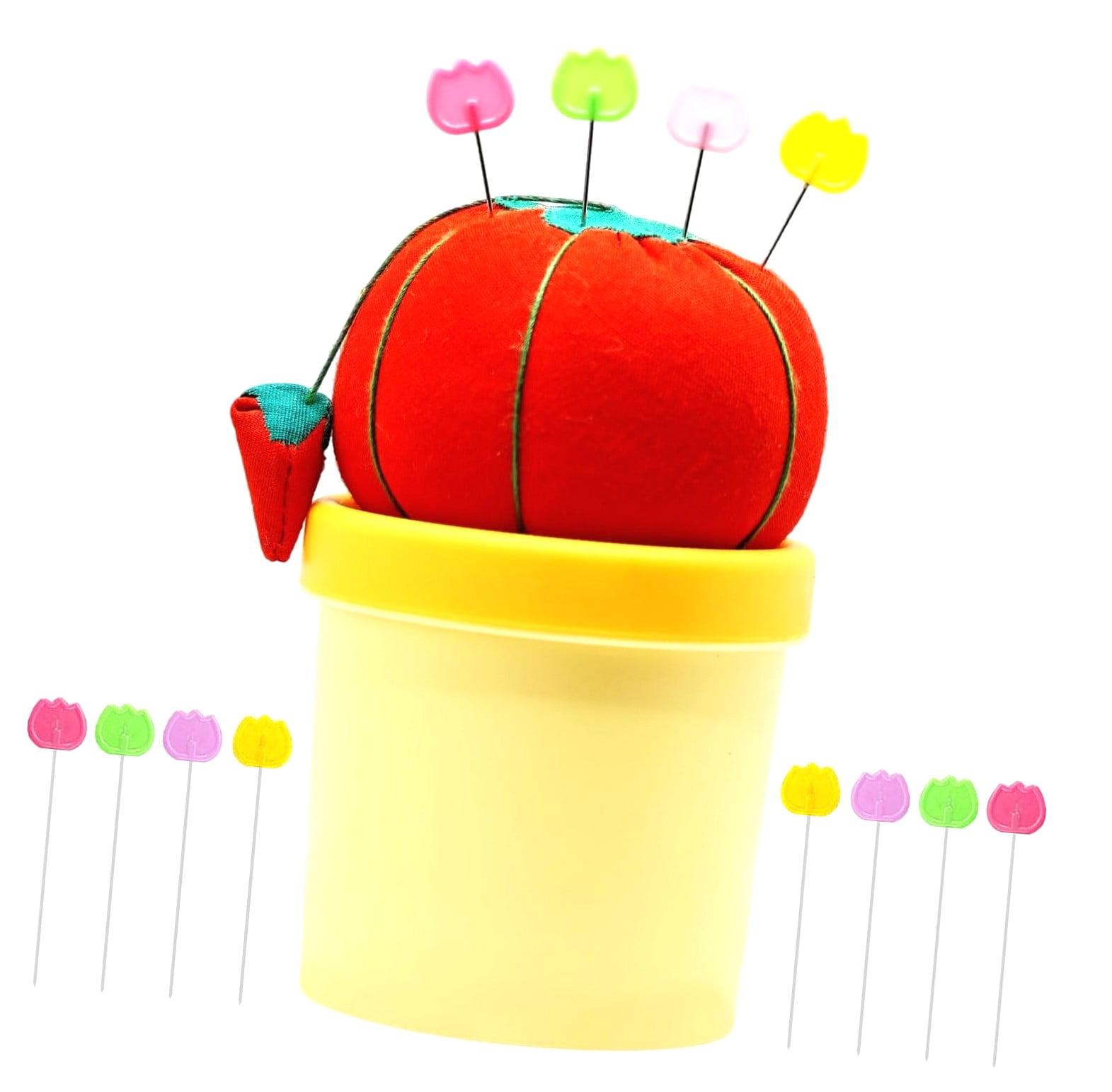 HYKE Tomatoes Pin Sewing Set with Storage, 50 Needles, Threader ...
