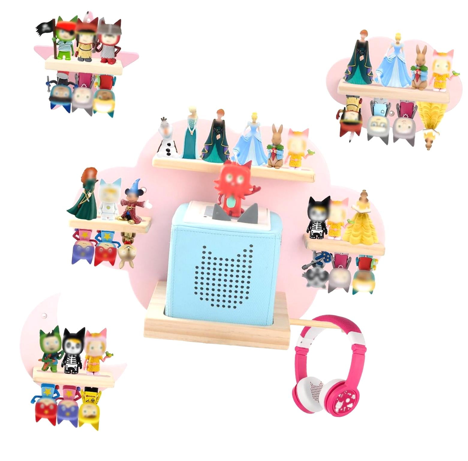 HYKE Toniebox Starter Set: Wall Mounted Shelf, Tonies Storage, Magnetic ...