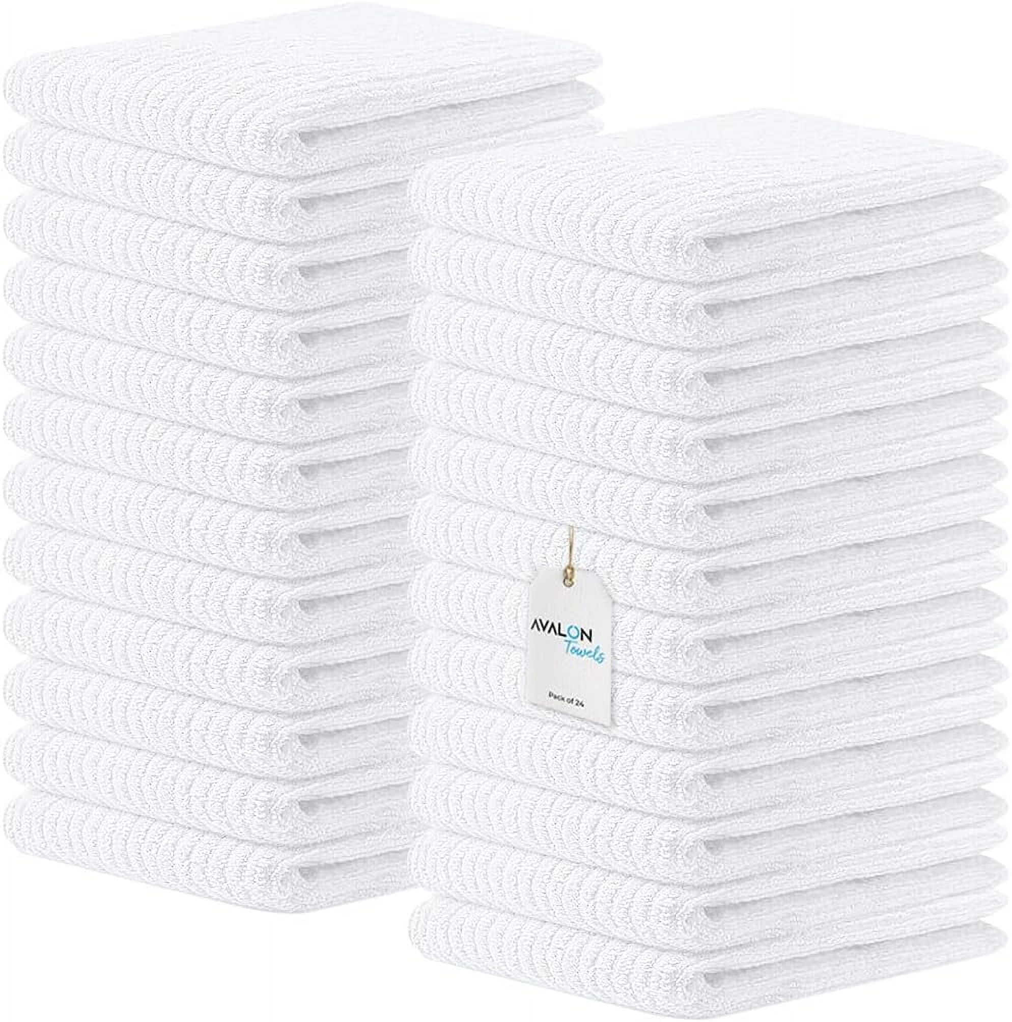 HYKE Towels Ribbed Bar Mop Towels (Value Pack of 24) Size 16"x19 ...