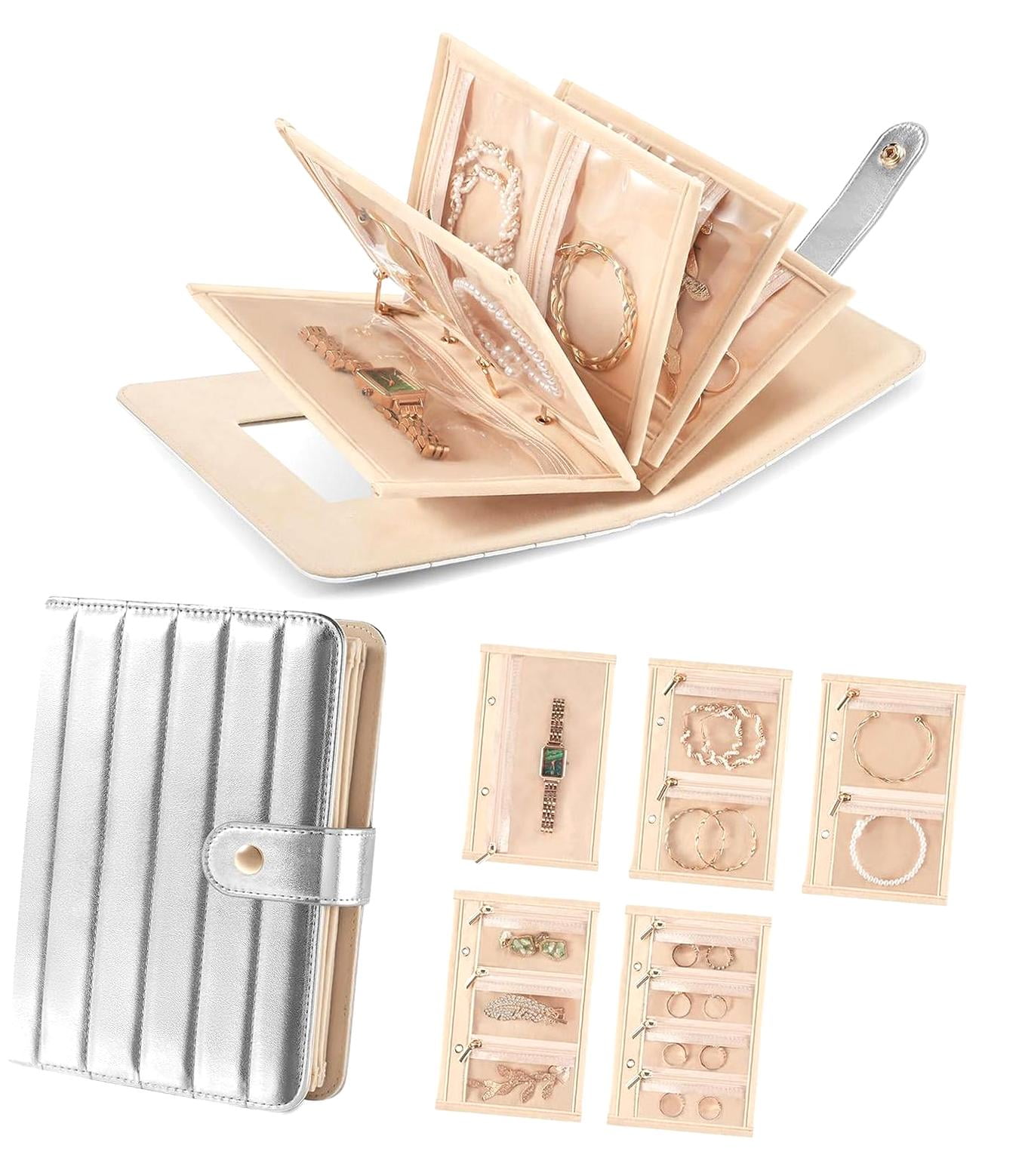 HYKE Travel Jewelry Organizer Case, Portable Jewelry Storage Book ...