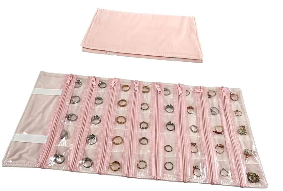 HYKE Travel Jewelry Roll Bag Compact Organizer Pouch Featuring Grids ...