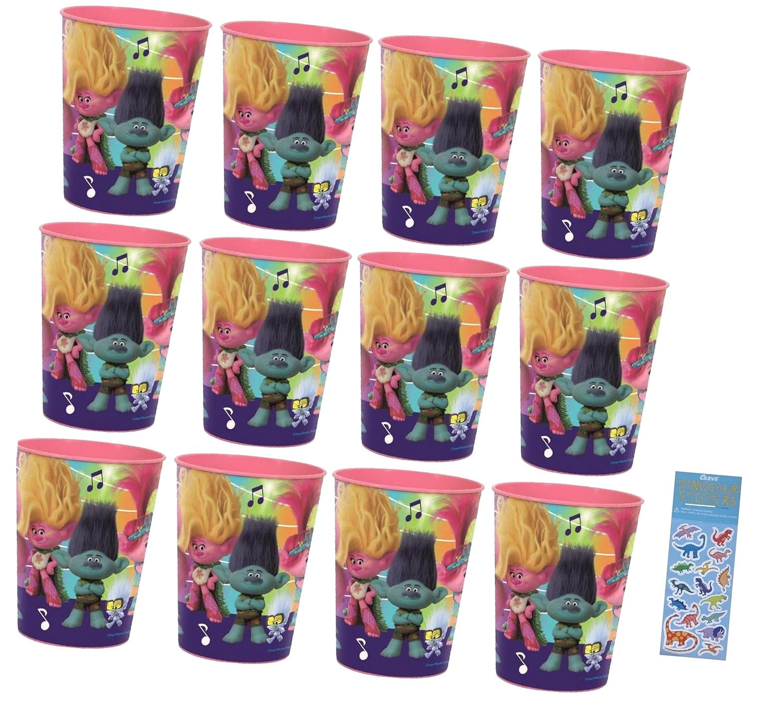 HYKE Trolls Birthday Party Supplies Bundle includes 12 Plastic Party ...