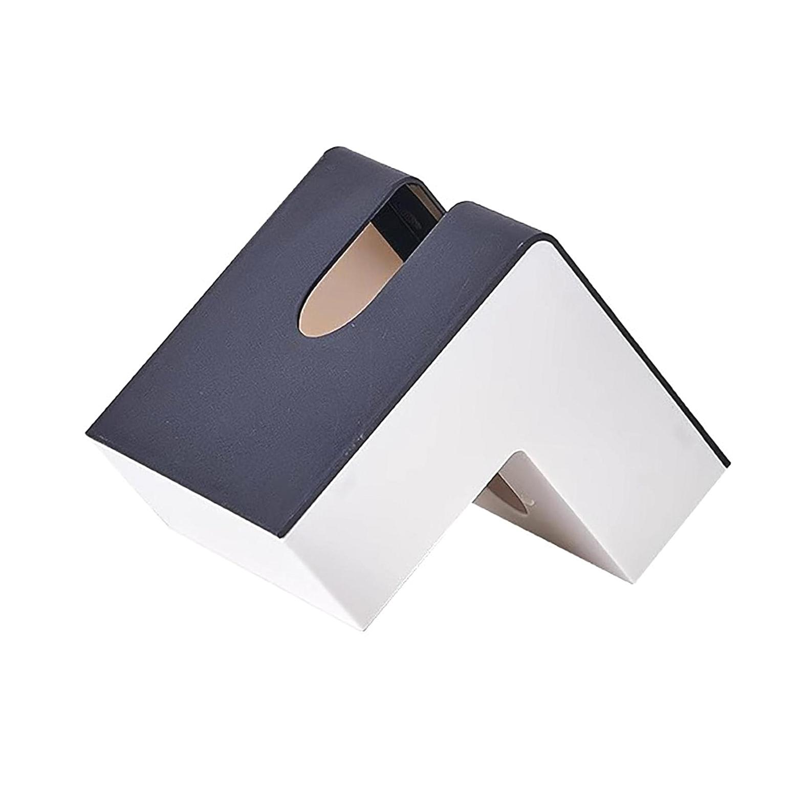 HYKE V Shaped Plastic Tissue Box Holder,L-Shaped Bookcase Support ...