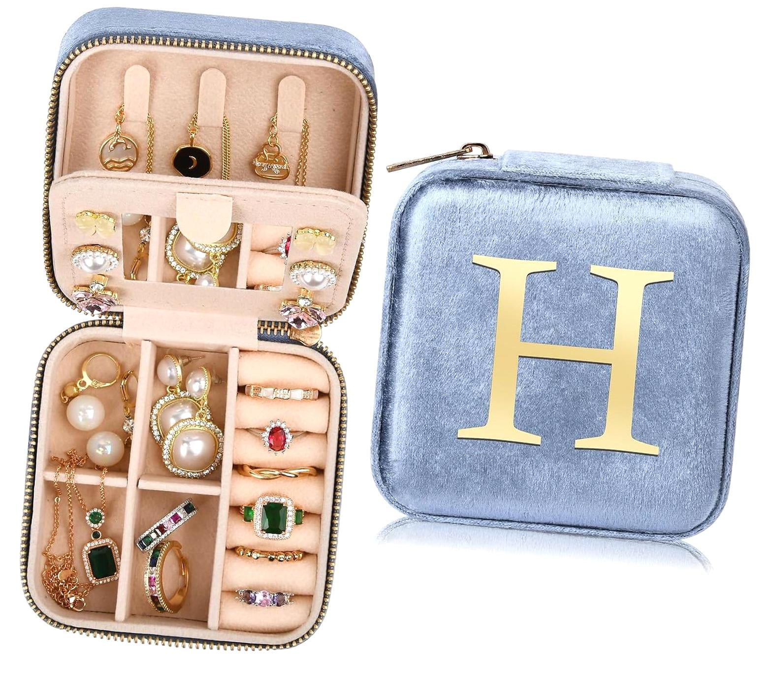 HYKE Velvet Jewelry Storage Case for Travel, Bridesmaids Proposal ...
