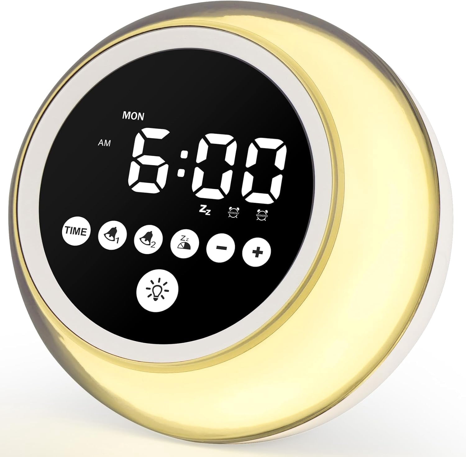 HYKE Wake Up Light Sunrise Alarm Clock, Loud Digital Clock with Sunrise ...