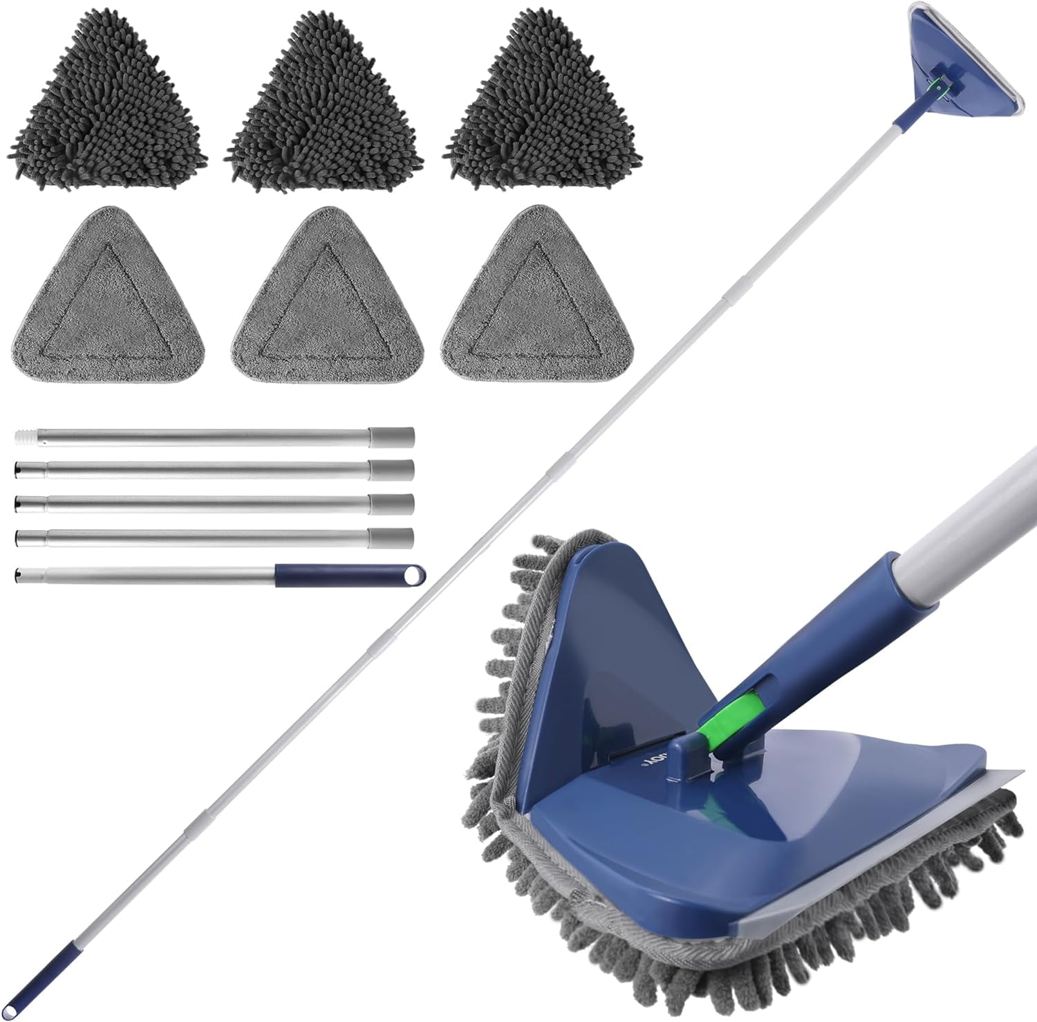 HYKE Wall Cleaner Mop with 82 Inches Long Handle, Baseboard Cleaner ...