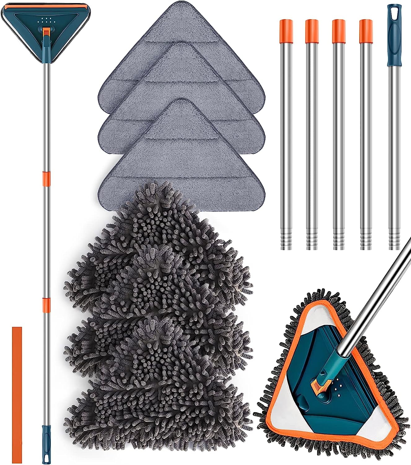 HYKE Wall Cleaner Mop with Long Handle, 360° Rotatable Wall Mop, 85 ...