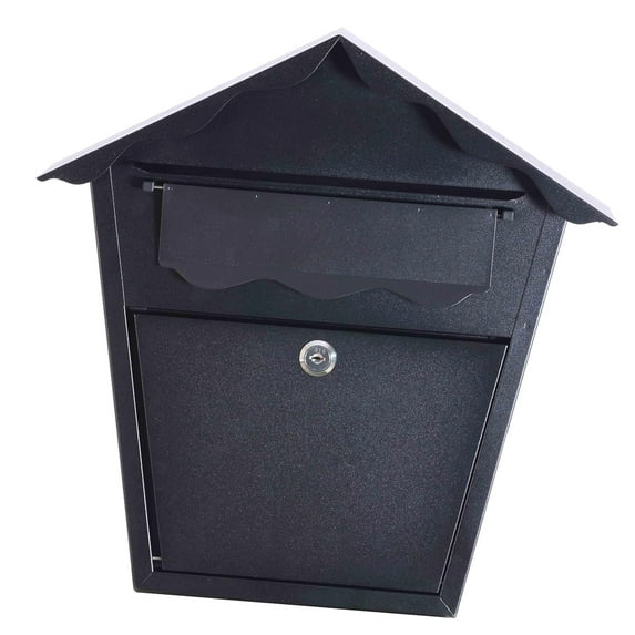 HYKE Wall Mount Mailbox Horizontal Triangular Mailbox Vertical Drop ...