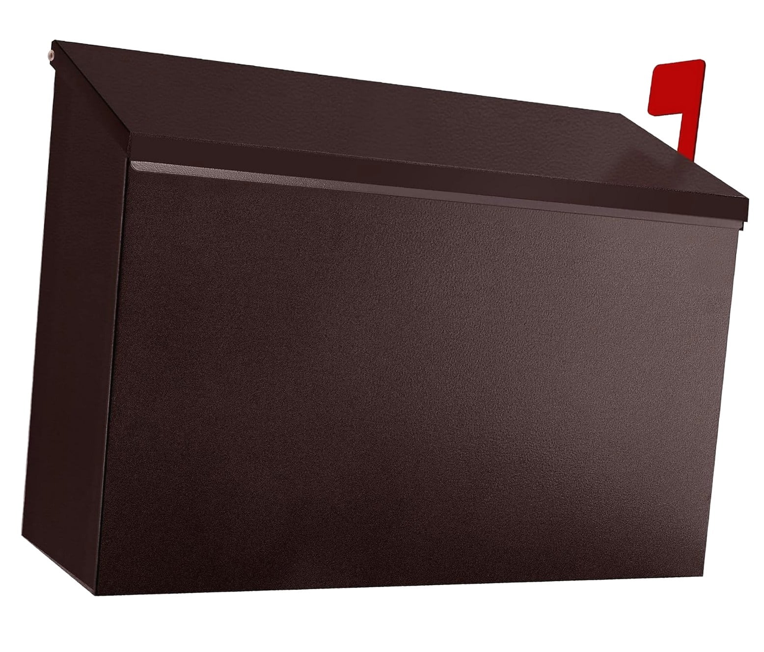 HYKE Wall-Mount Mailbox with Metal Mail Box for Outside Large Rust ...