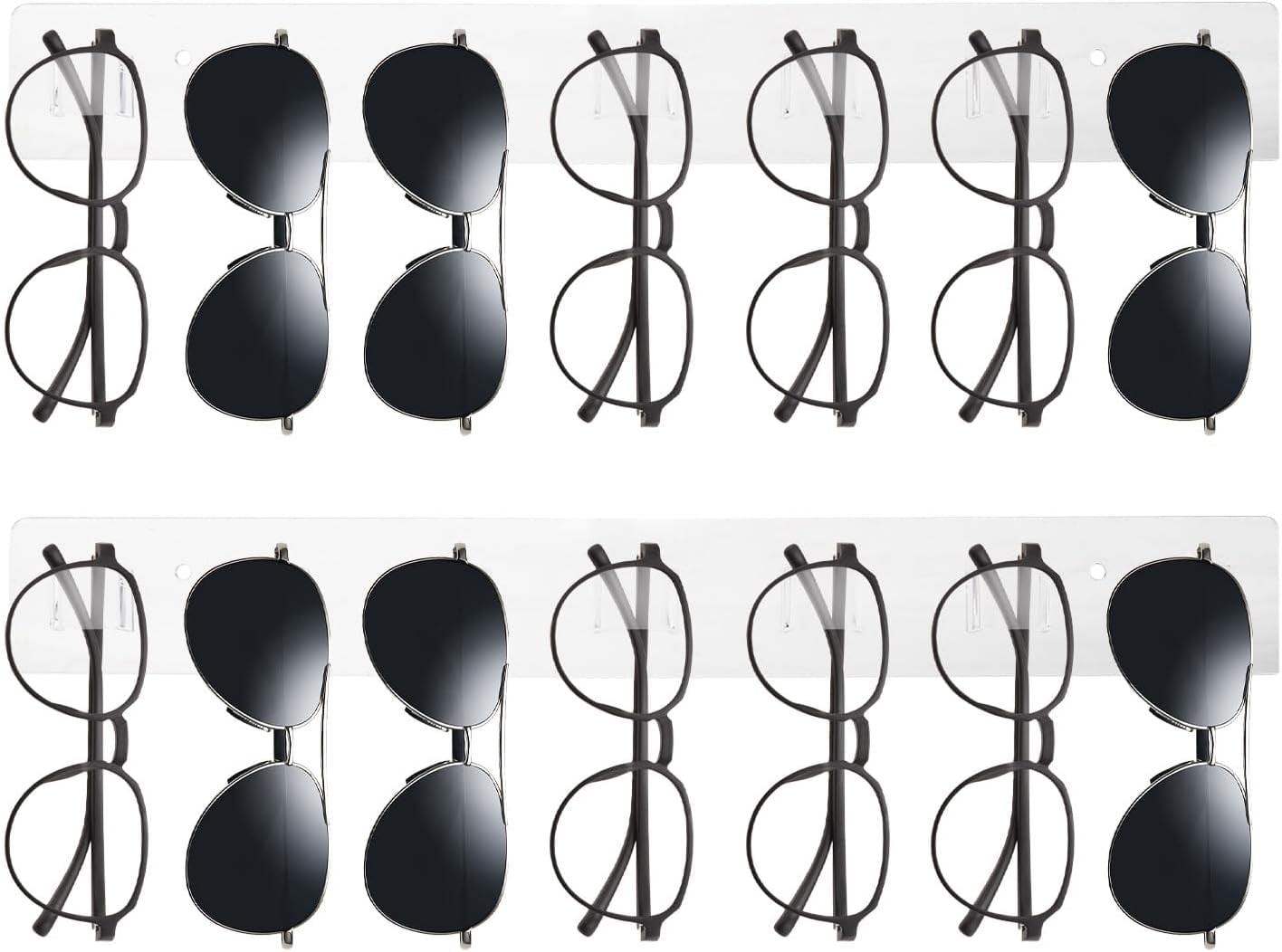 HYKE Wall Mount Sunglasses Storage Organizer Acrylic Holder Modern ...