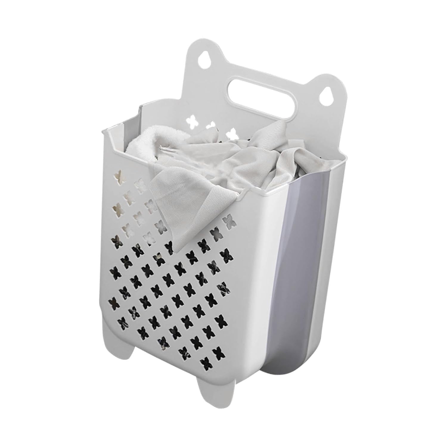 HYKE Wall Mounted Collapsible Laundry Basket Large Capacity Hanging ...