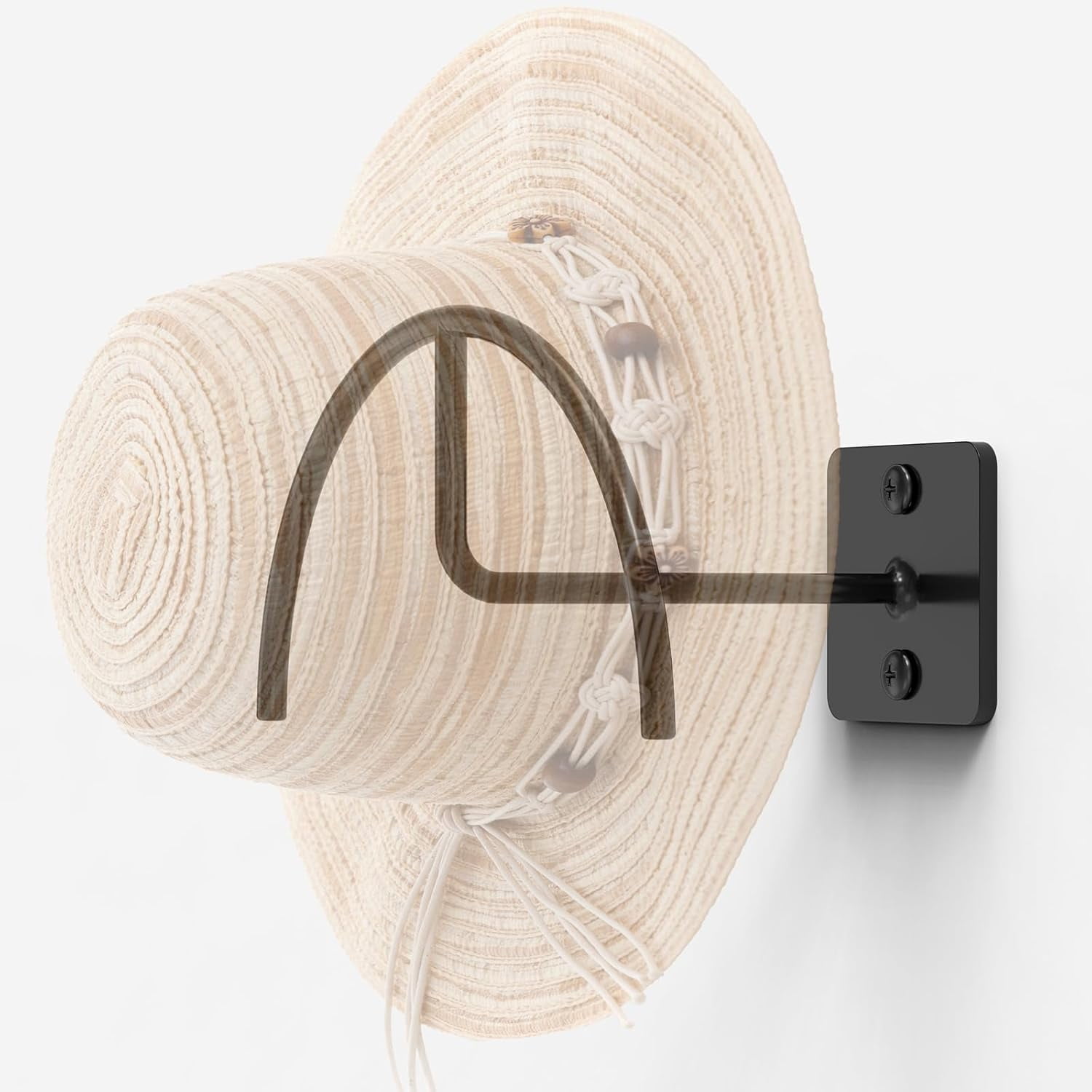 HYKE Wall Mounted Hat Rack, Hat Rack for Hat Storage (4-Pack), Multi ...