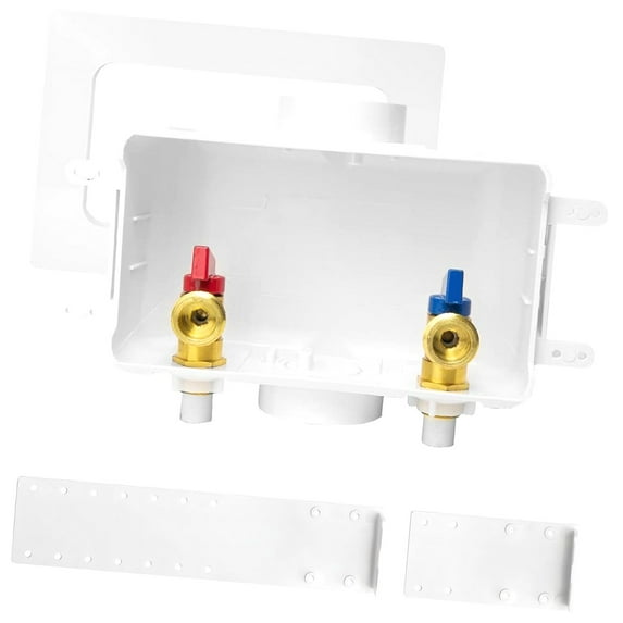 HYKE Washing Machine (Laundry) Outlet Box, 1/2 Inch Inlet 3/4 Inch MHT ...