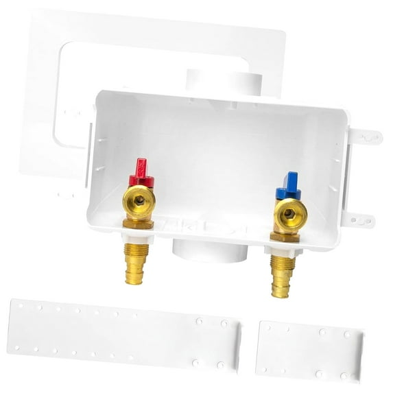 HYKE Washing Machine (Laundry) Outlet Box, 1/2 Inch PEX- Inlet 3/4 Inch ...