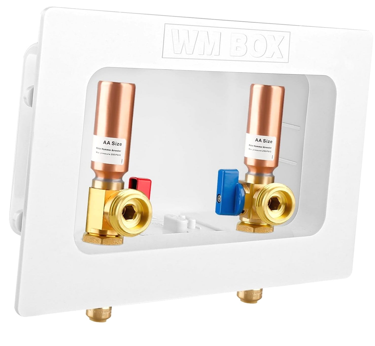 HYKE Washing Machine Outlet Box with Center Drain, 1/2" Inlet 3/4" MHT ...