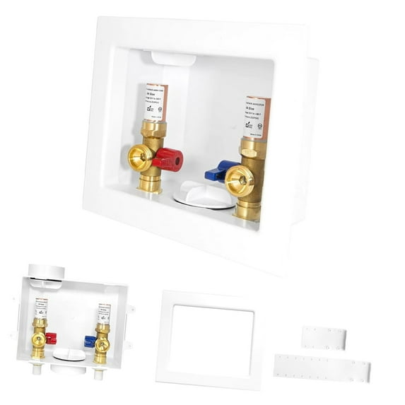 HYKE Washing Machine Outlet Box with Copper Water Arrestor, PEX Laundry ...