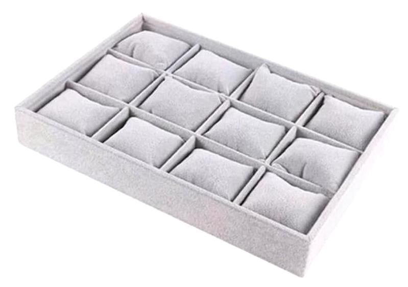 HYKE Watch Display Tray with 12 Slots, 12-Compartment Jewelry Bangle ...
