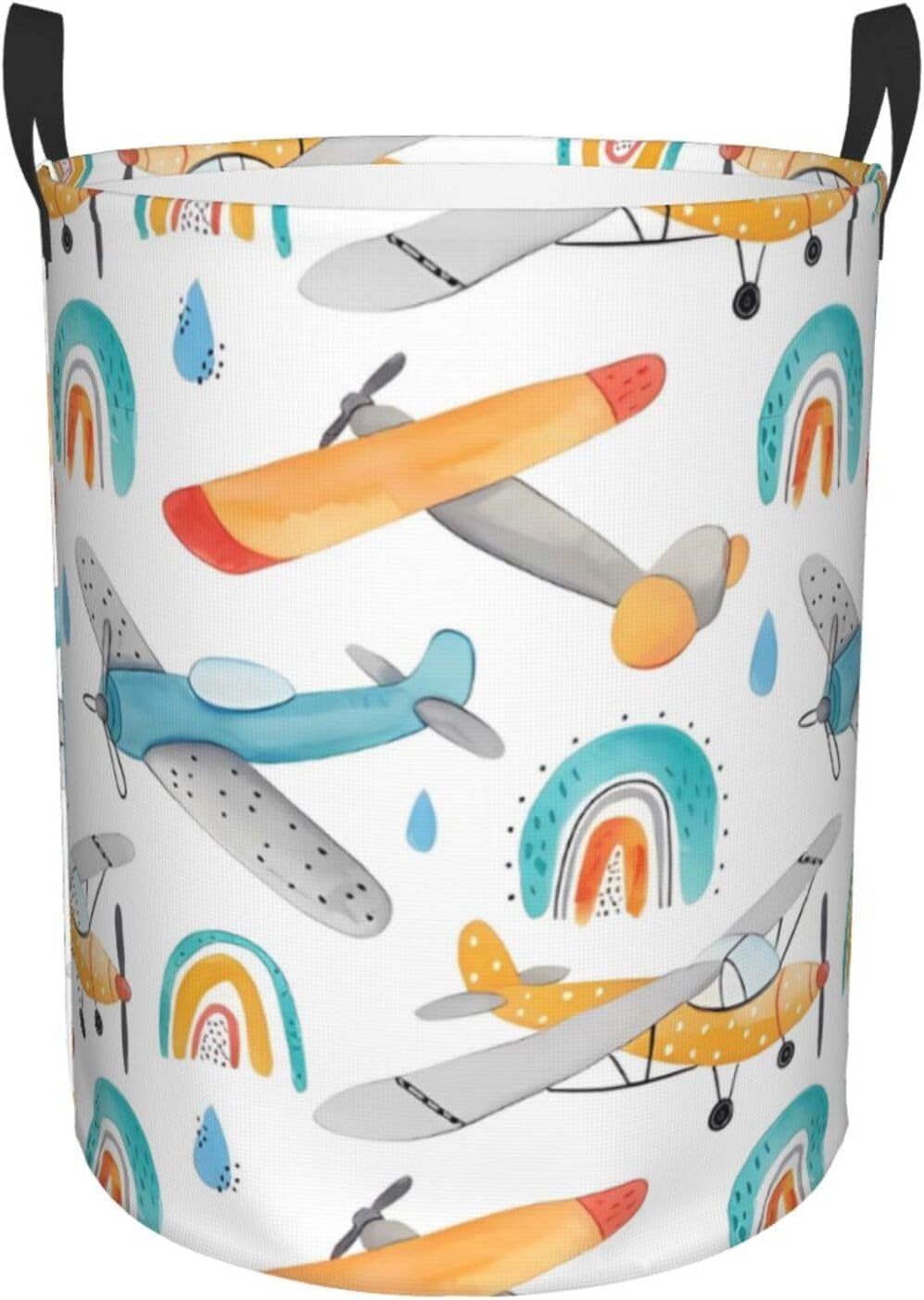 HYKE Watercolor Cute Airplanes Laundry Basket Waterof Collapsible ...