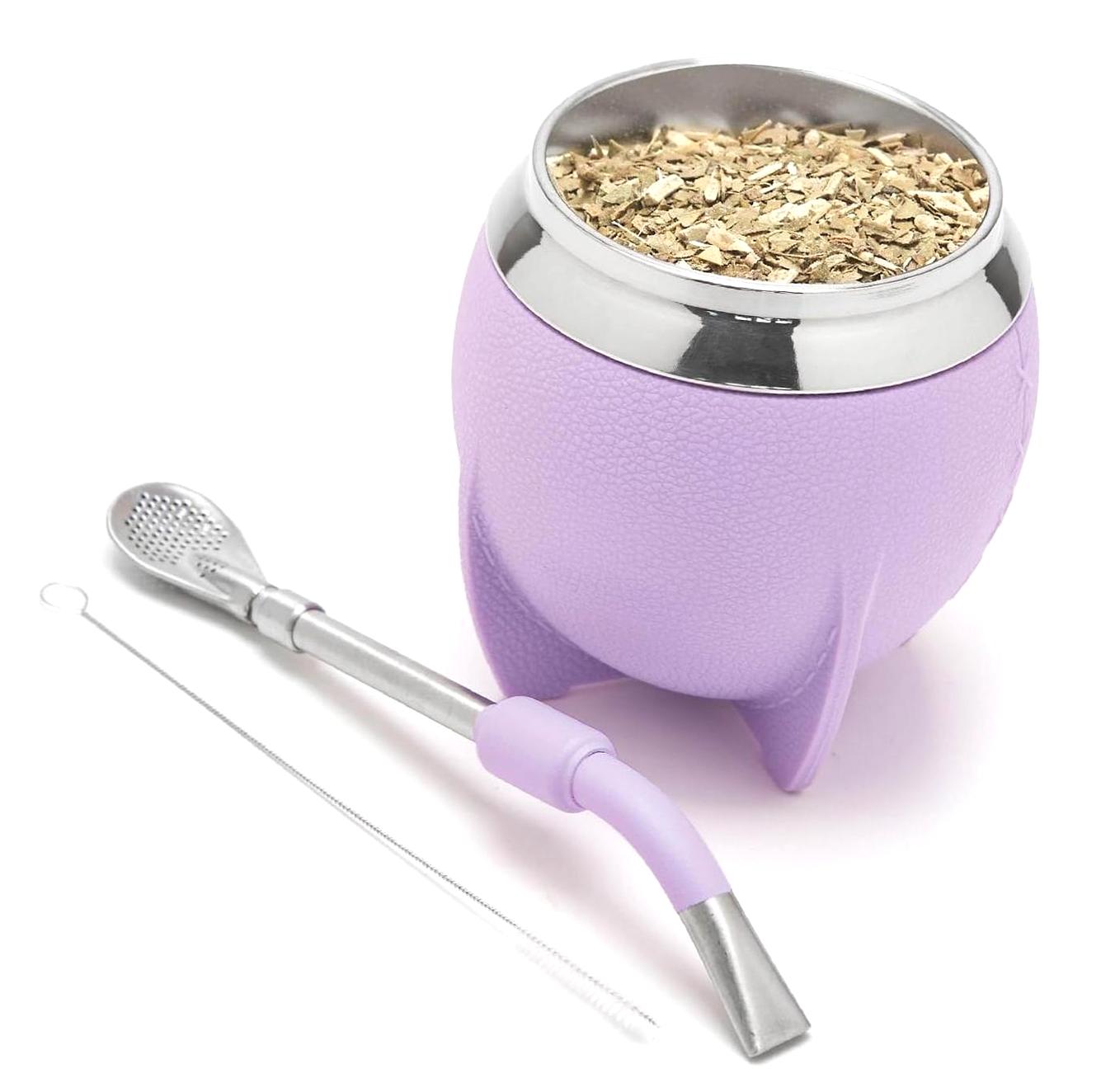 HYKE Yerba Mate Cup And Bombilla Set, Includes Stainless steel Yerba ...
