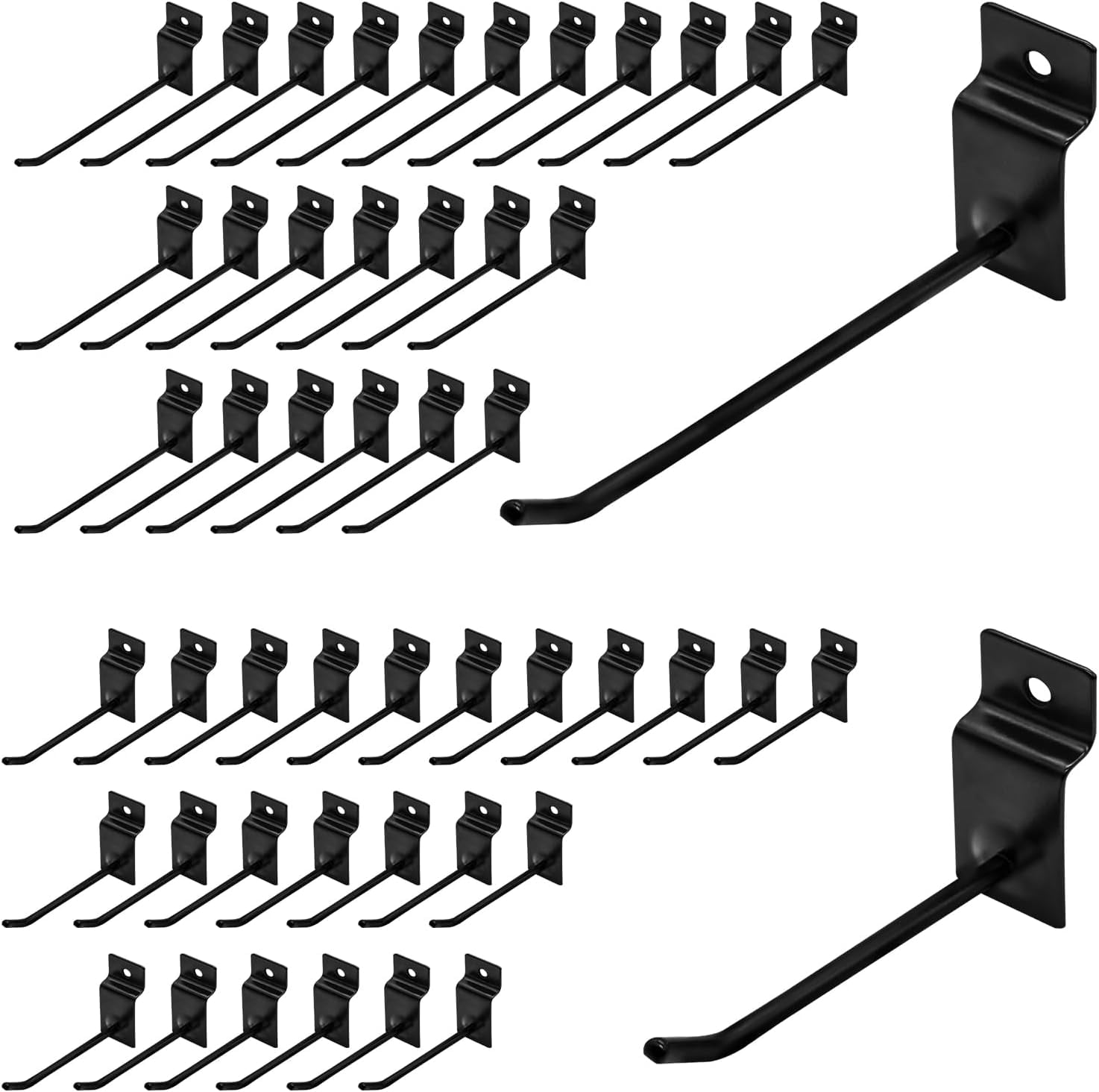 HYKE Yuahar Slatwall Hooks 50Pcs 4/6 Inch Slatwall Accessories Heavy ...